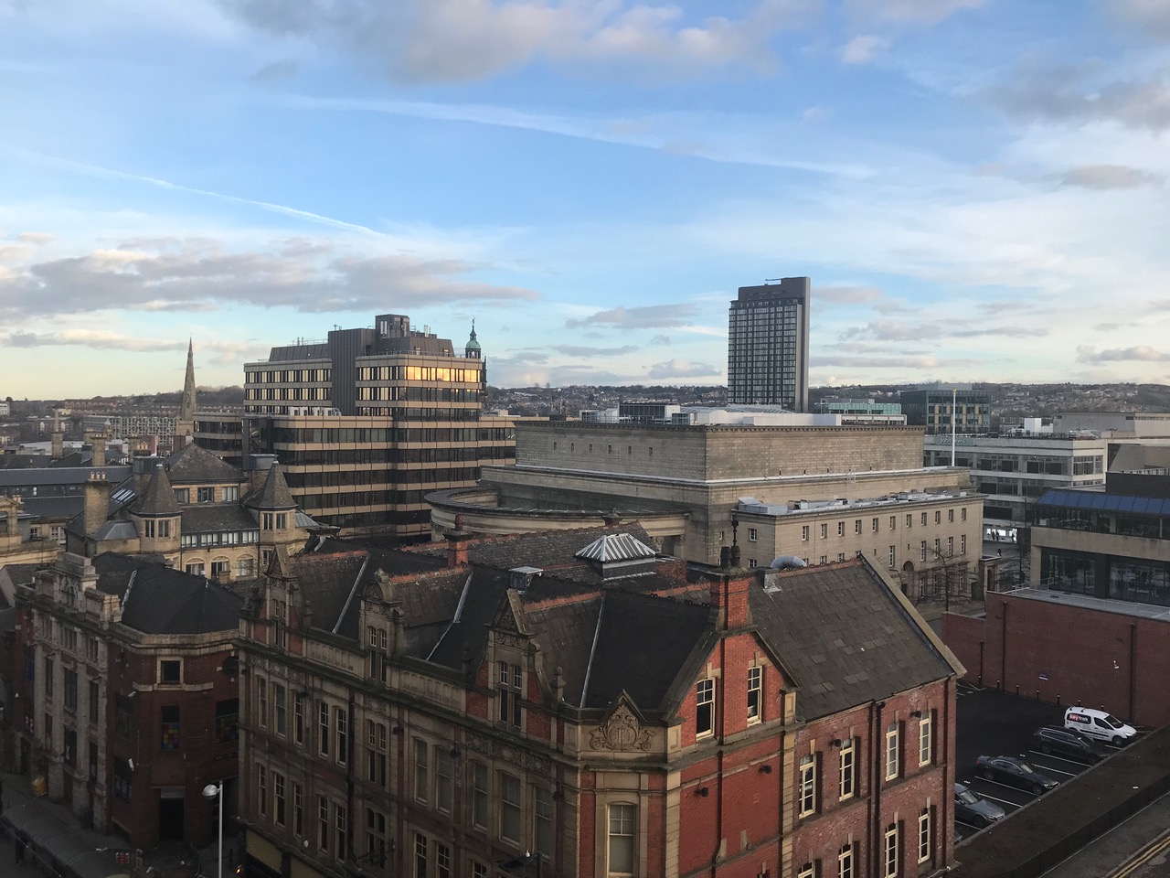 Fwd: Sheffield skyline from West Street at 4pm February 4th 2019 taken ...
